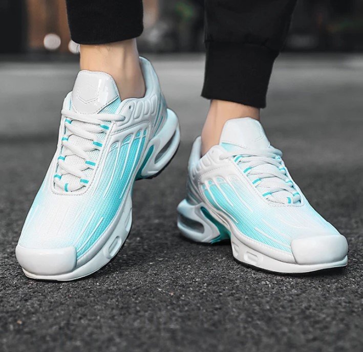 Unisex Shoes Walking Sport Shoes Stripe Sneakers for Men Light Blue ...