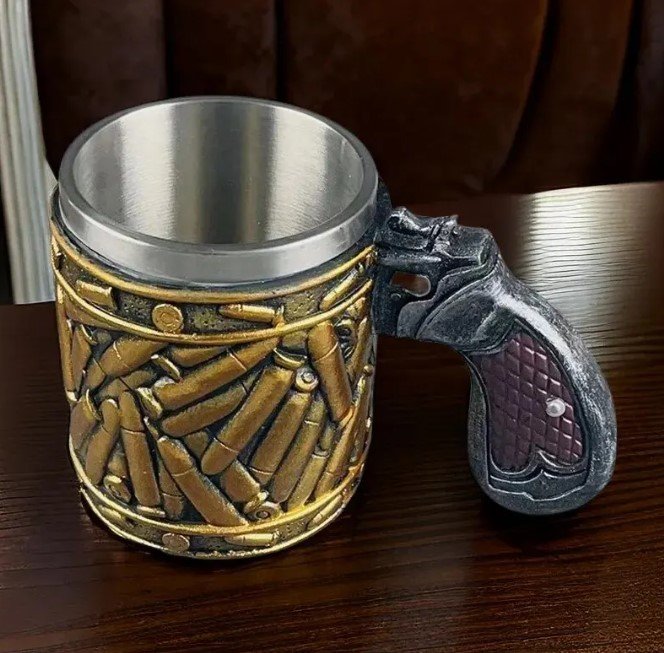 New Texas Gun Cups for Men's Birthday Gift Coffee Cup 600ml Stainless ...
