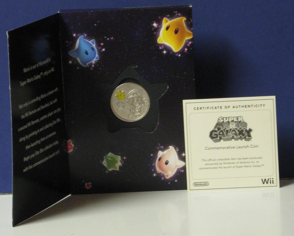 SOLD - Super Mario Galaxy Nintendo Wii Commemorative Launch Coin - No Game