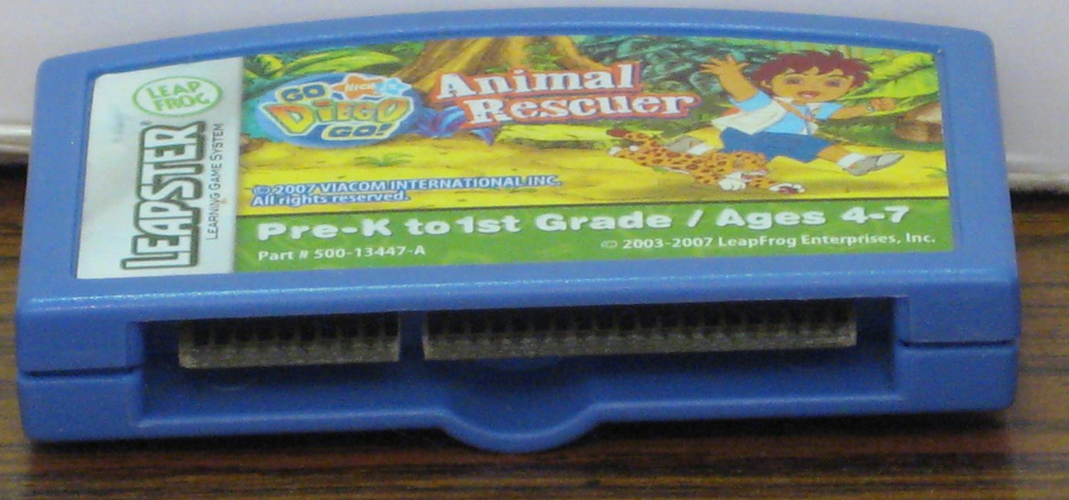 LeapFrog Leapster Dora Explorer Go Diego Go Animal Rescuer Cartridge ...