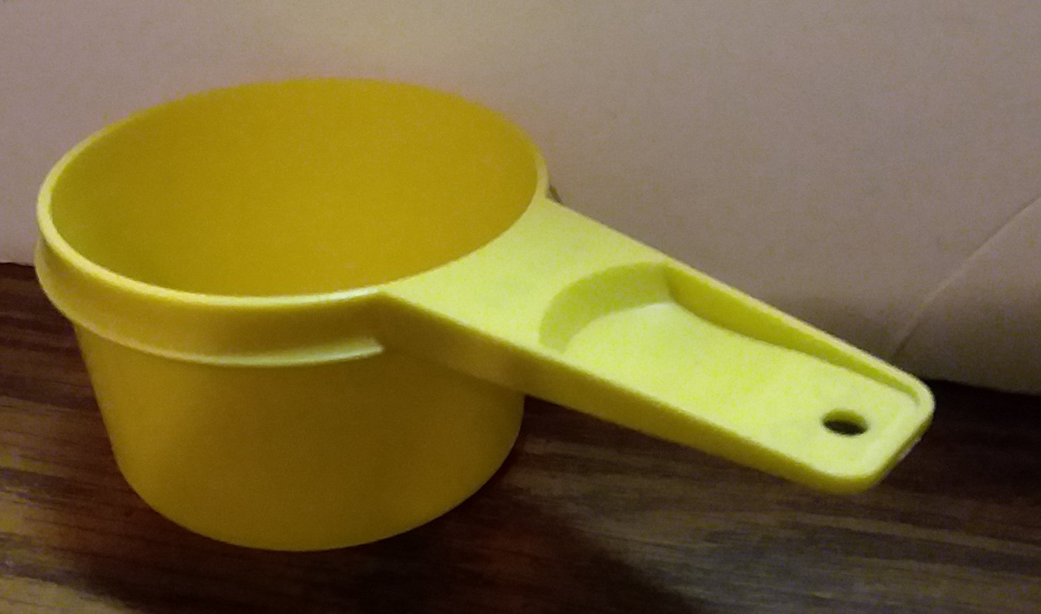 SOLD - Tupperware Plastic Yellow Measuring Cup - 1/2 Cup - 1970s Vintage