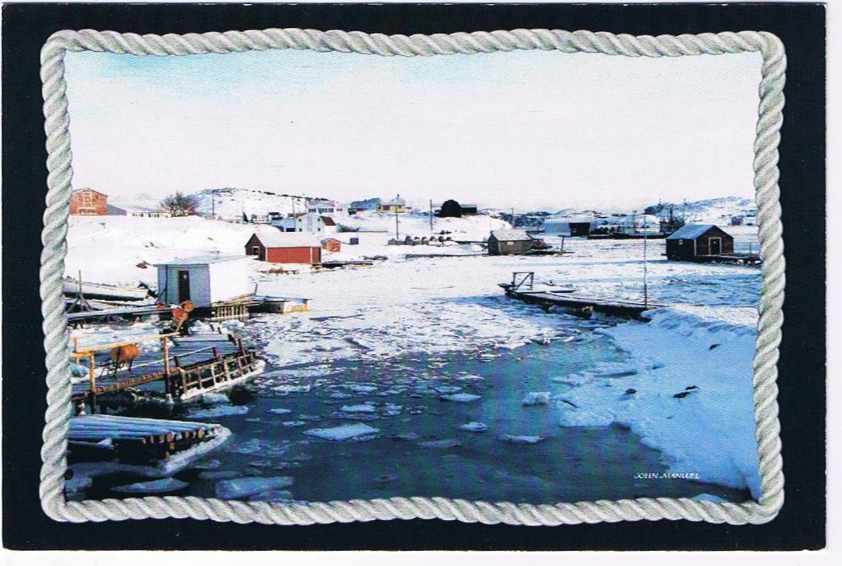Newfoundland & Labrador Postcard Slob Ice Harbour Scene In Winter
