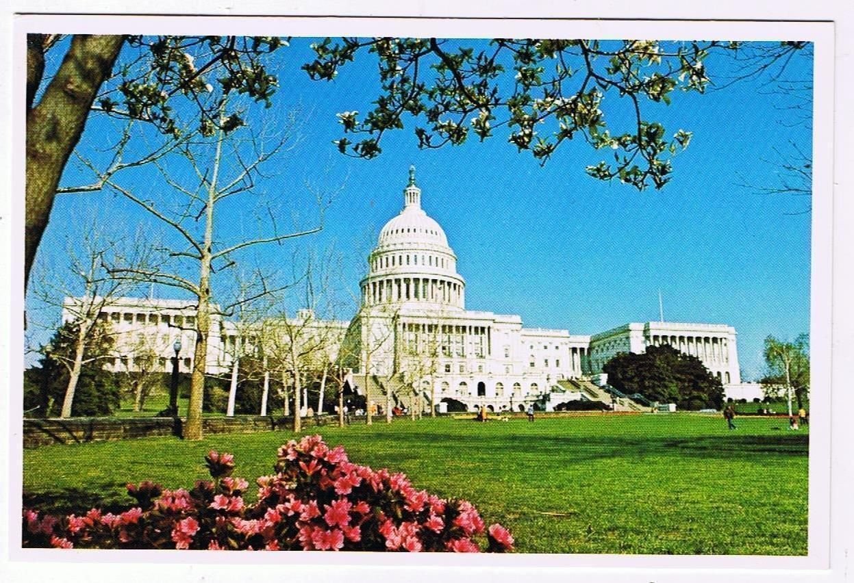 District of Columbia DC Postcard Washington Capitol Building Silberne ...