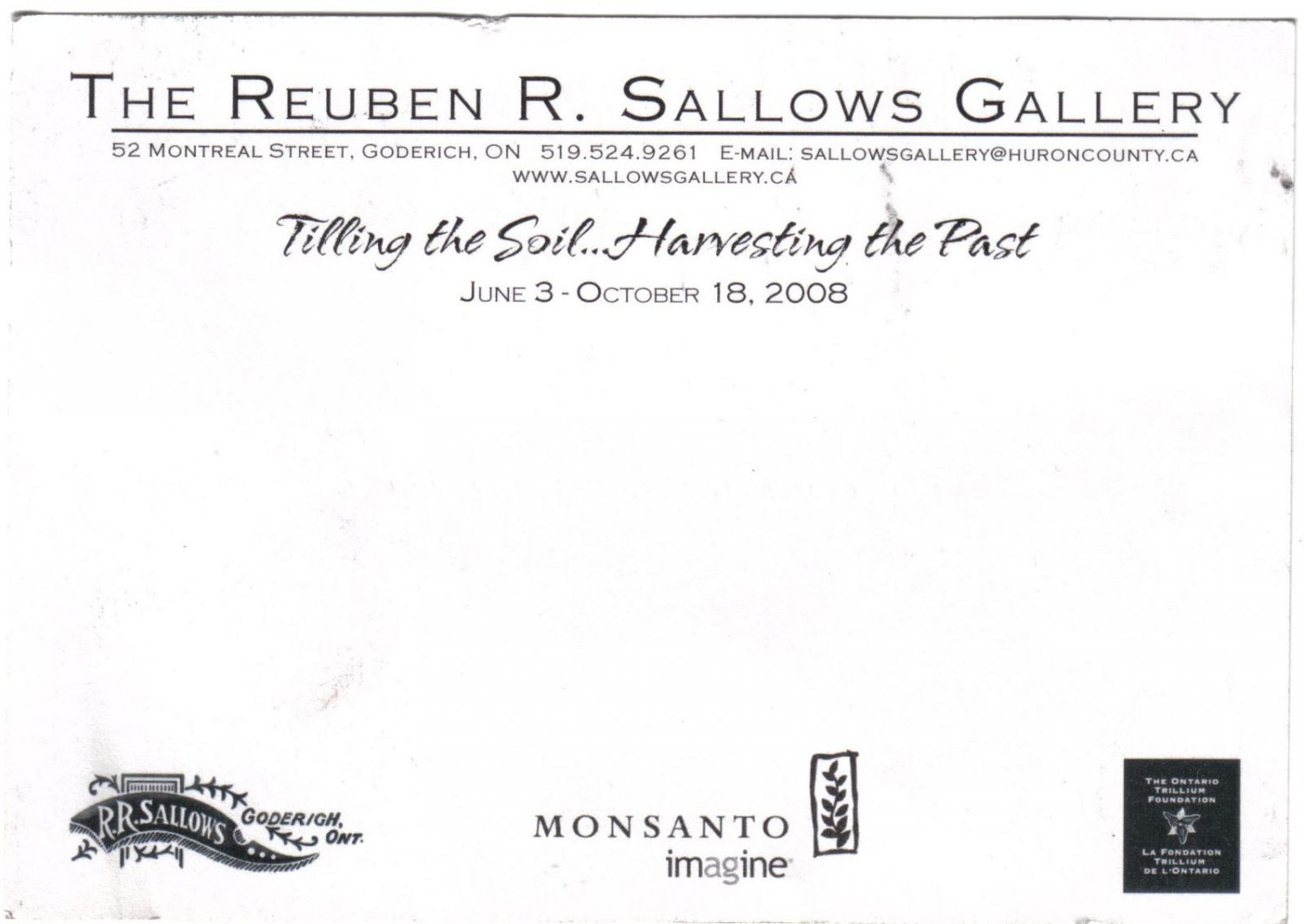 Art Postcard Reuben Sallows Gallery Tilling The Soil Harvesting The Past