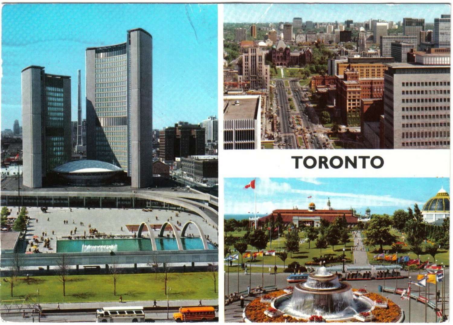 Ontario Postcard Toronto Multi View City Hall Queen's Park