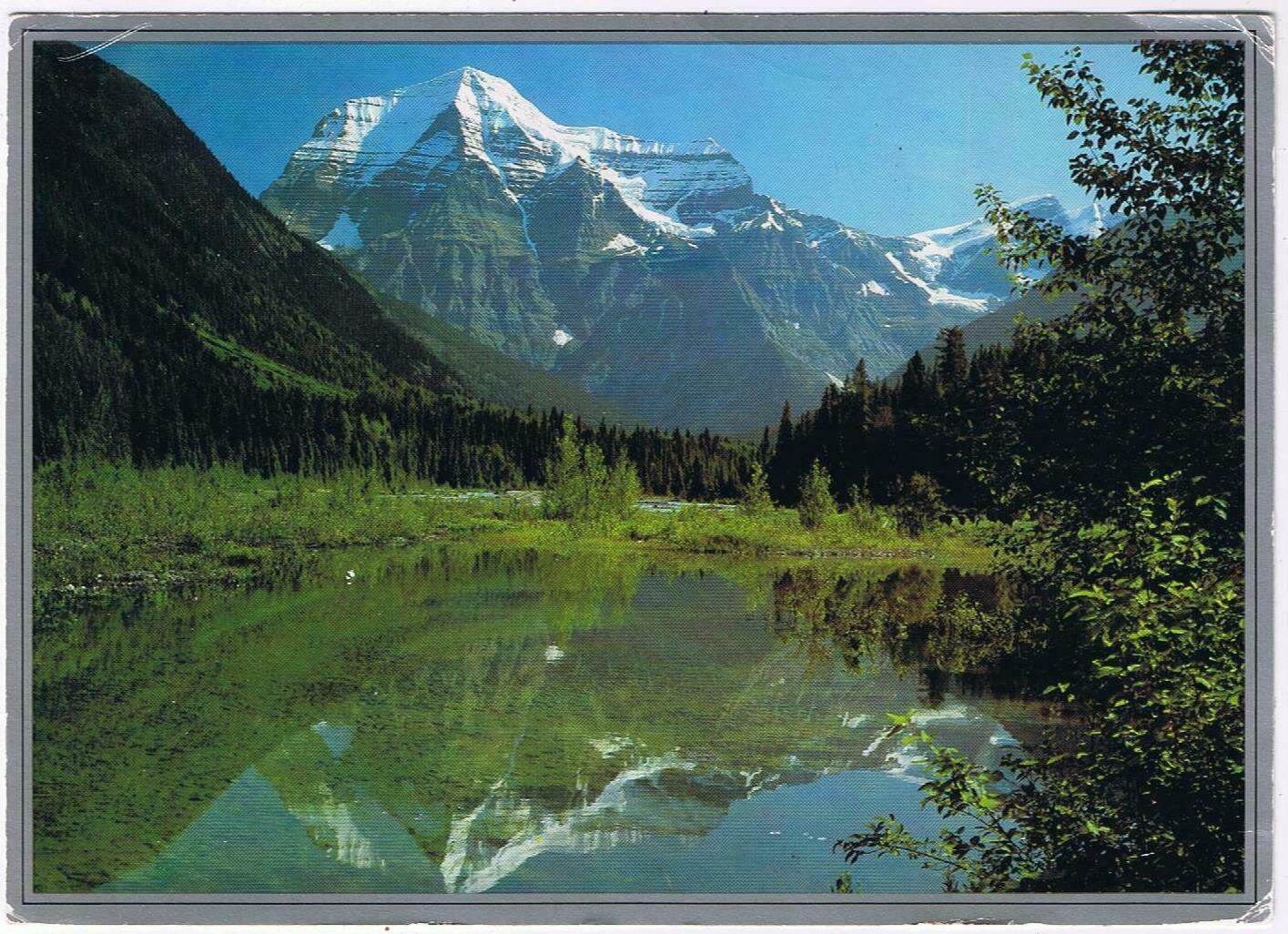 Postcard Mount Robson Canadian Rockies 5" x 7"