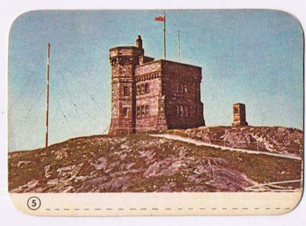 1961 Salada Tea Historic Canada Picture Contest #5 Cabot Tower