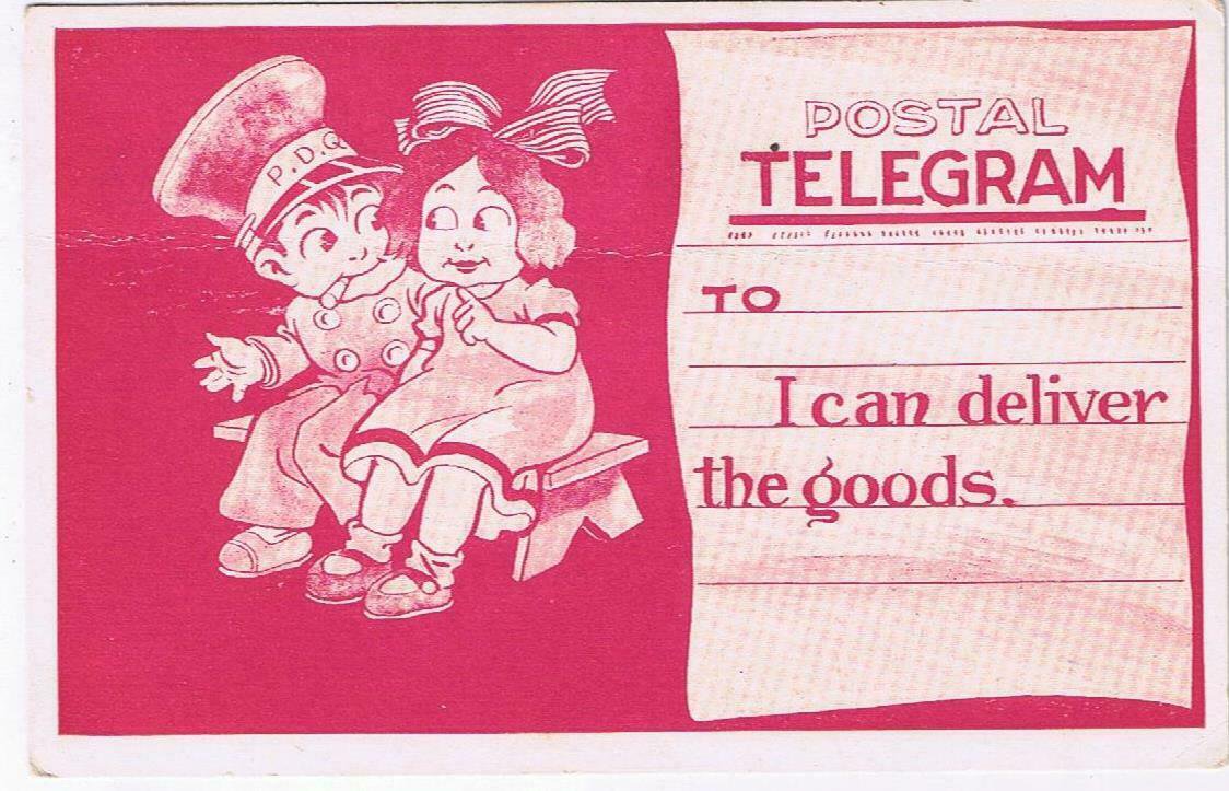 Comic Postcard Postal Telegram I Can Deliver The Goods