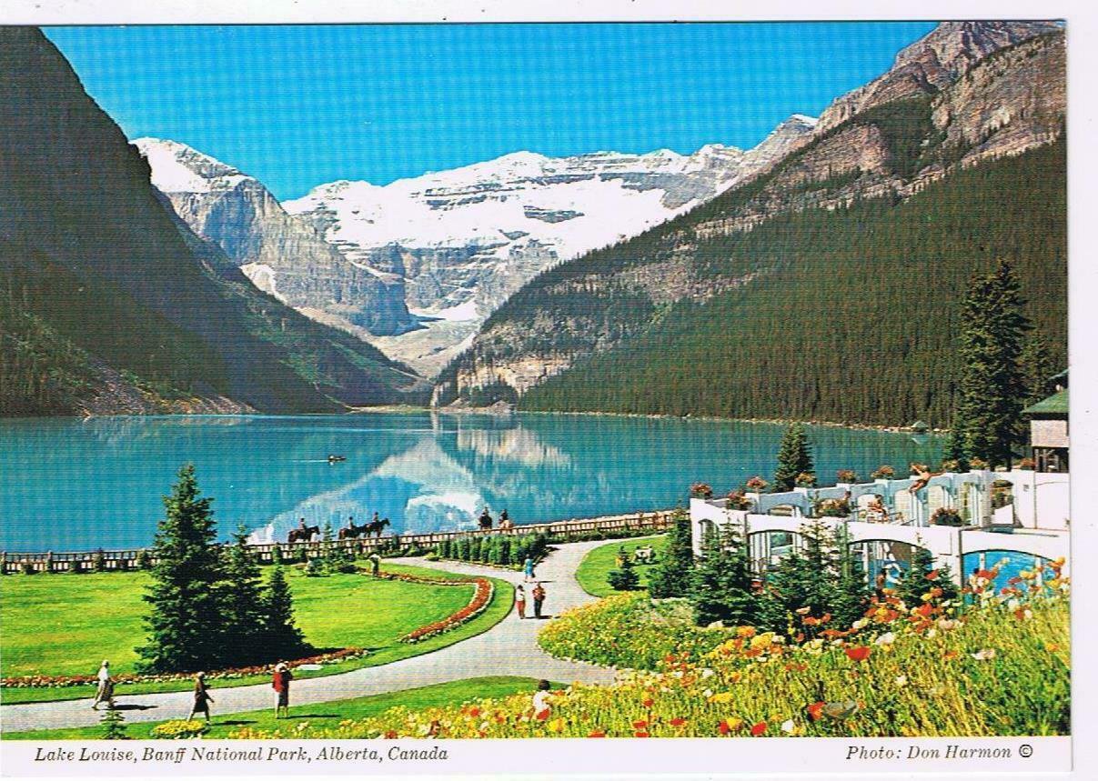 Alberta Postcard Lake Louise Banff National Park Mount Victoria