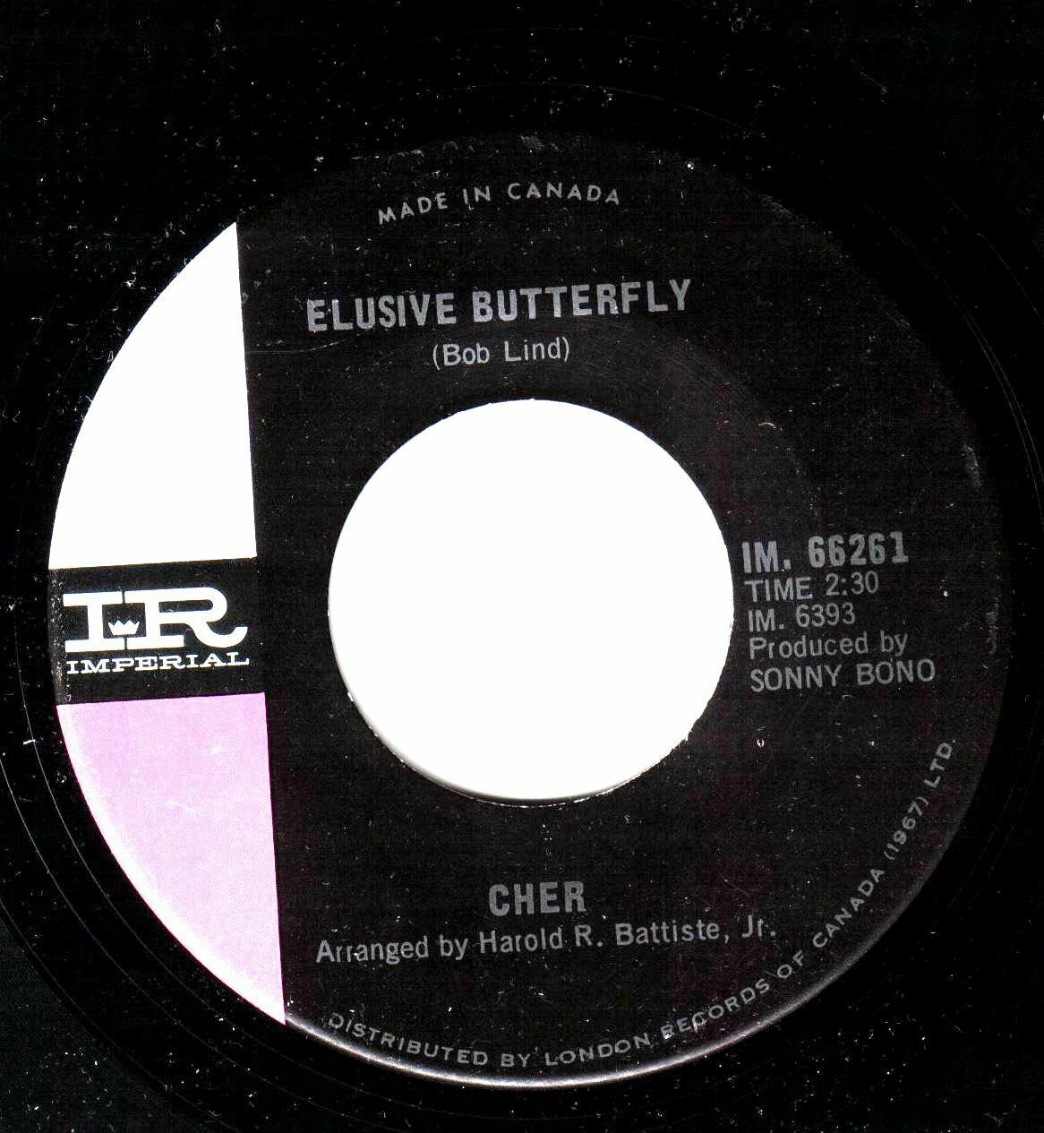 Cher You Better Sit Down Kids 45 Elusive Butterfly Canadian Pressing