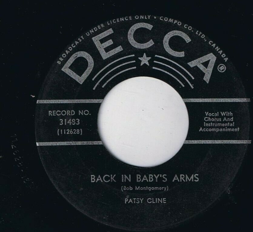 Patsy Cline Back In Baby's Arms 45 rpm Sweet Dreams Canadian Pressing