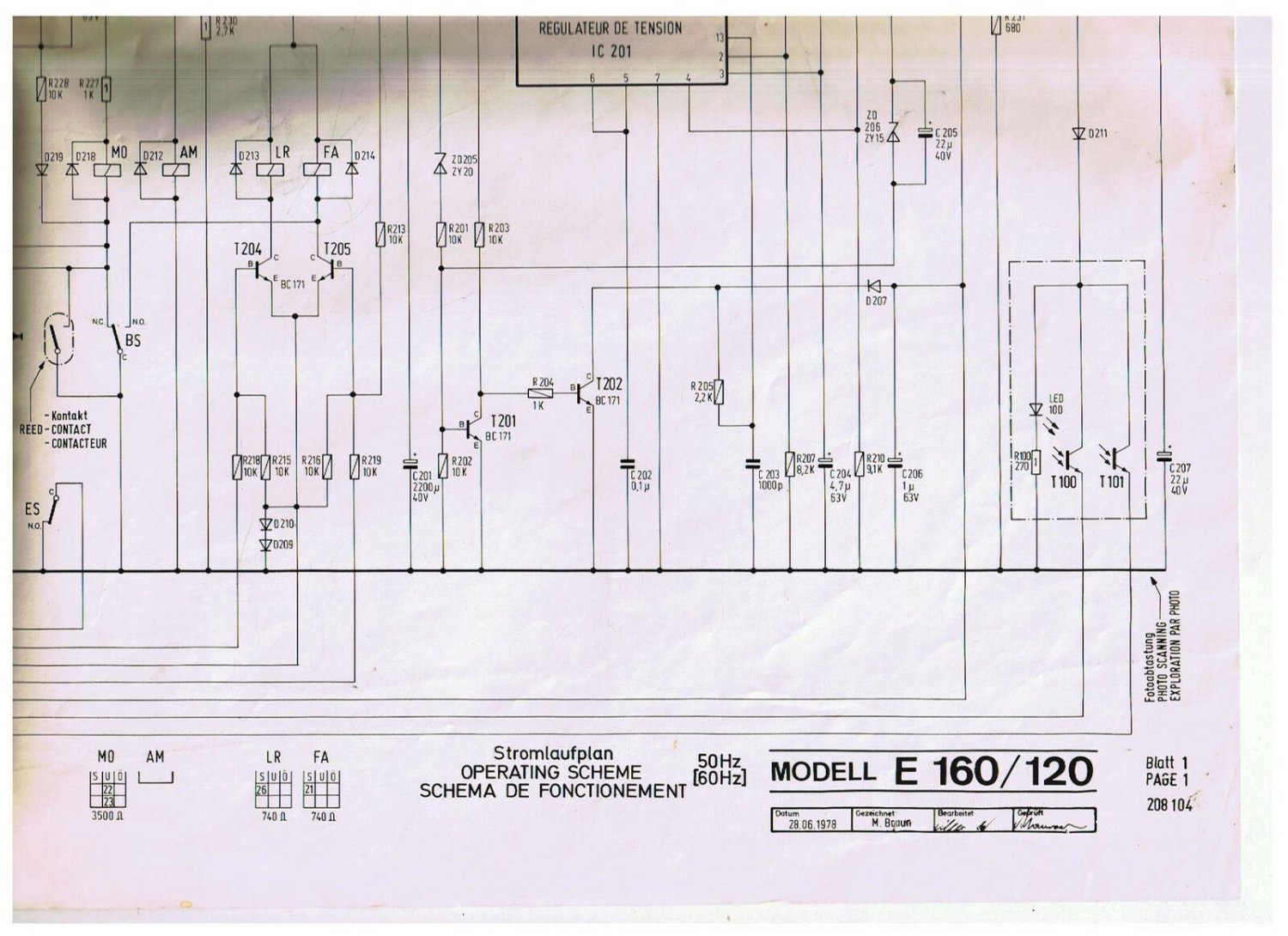 Prestige Juke Box Model 160/120 Schematic Diagram Oversized.