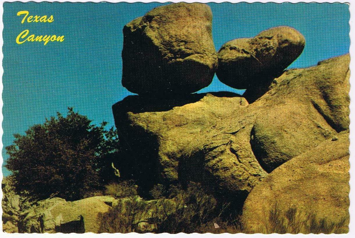 Arizona Postcard Kissing Rocks In Texas Canyon Wilcox Benson