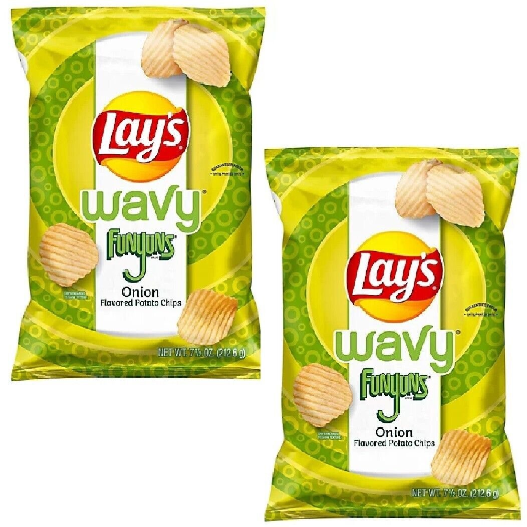 Lay's WAVY FUNYUNS Onion Potato Chips 7.75 Oz LIMITED - THEY'RE BACK ...