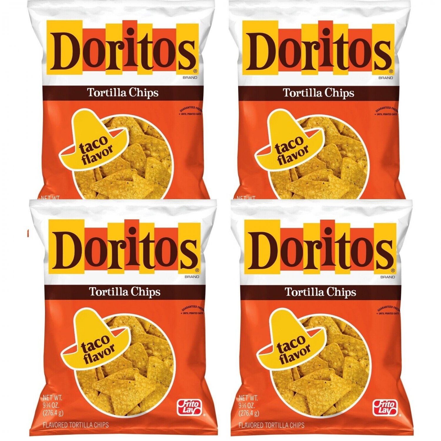 Doritos TACO Flavor Tortilla Chips 9.25 Bags (Pack of 4) They're Back ...
