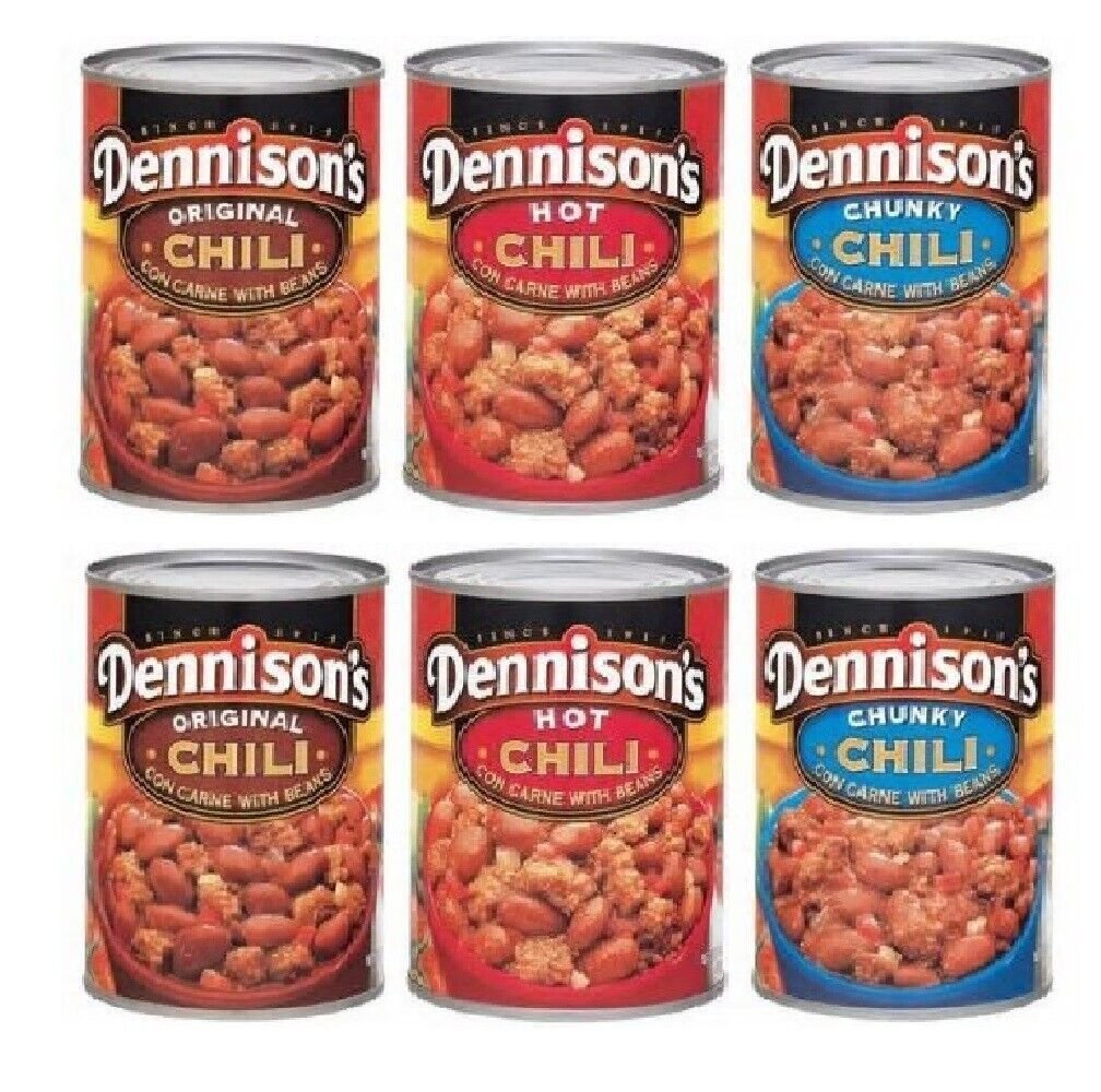 Dennisons Chili Con Carne VARIETY - 2 Cans ea: Original, Hot, Chunky ...