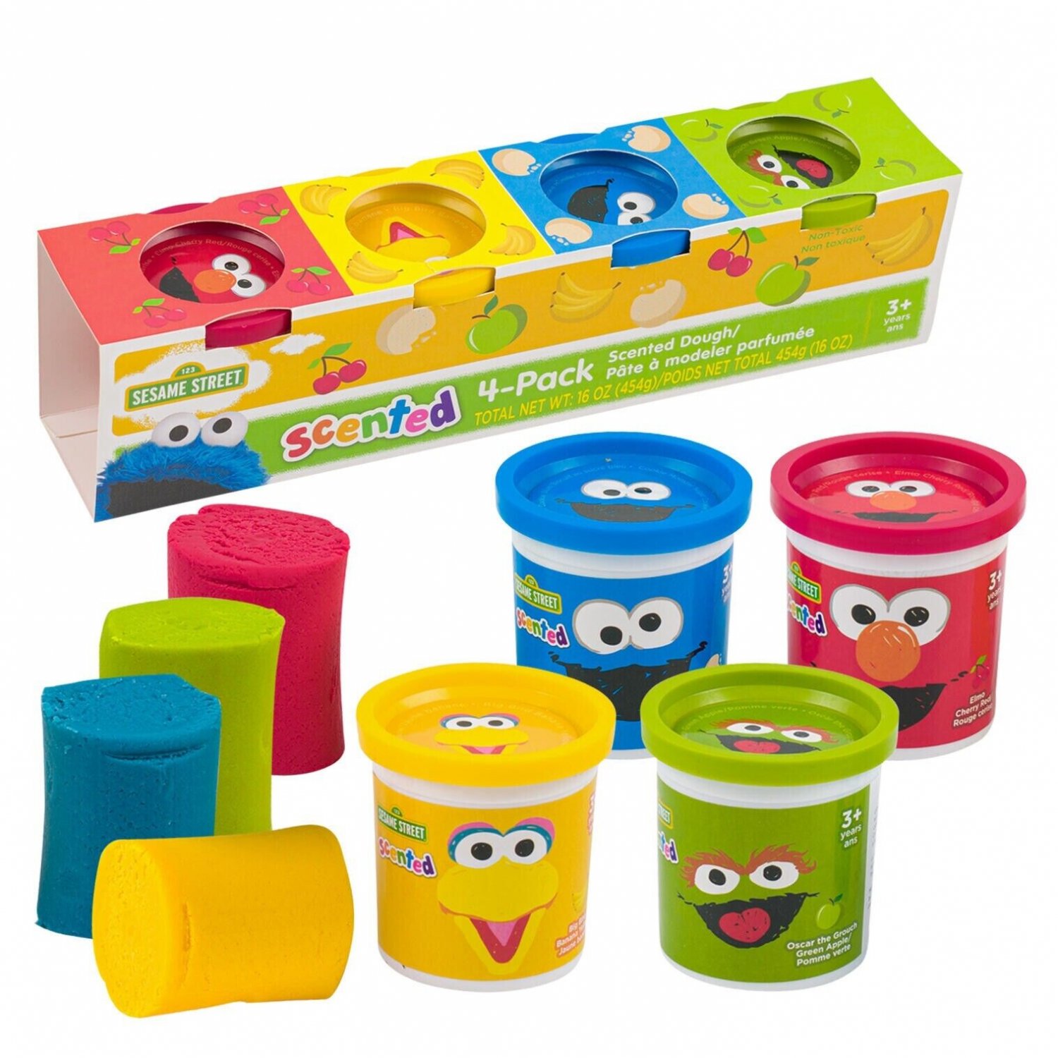 Sesame Street 4pk SCENTED Dough, Non-Toxic
