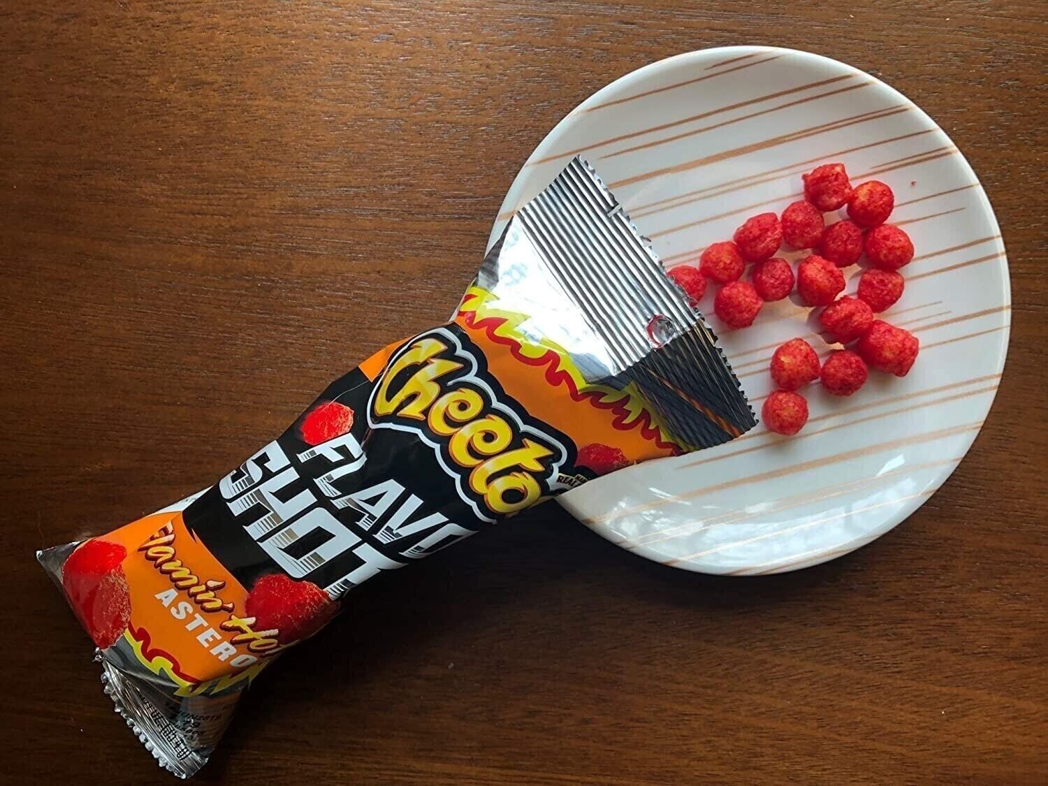 Cheetos Flavor Shots FLAMIN HOT ASTEROID Corn Puffs Poppers 1.25Oz Bags ...