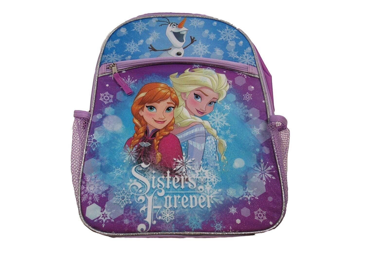 Disney Girls' Frozen Elsa and Anna Backpack, Sisters Forever Light ...