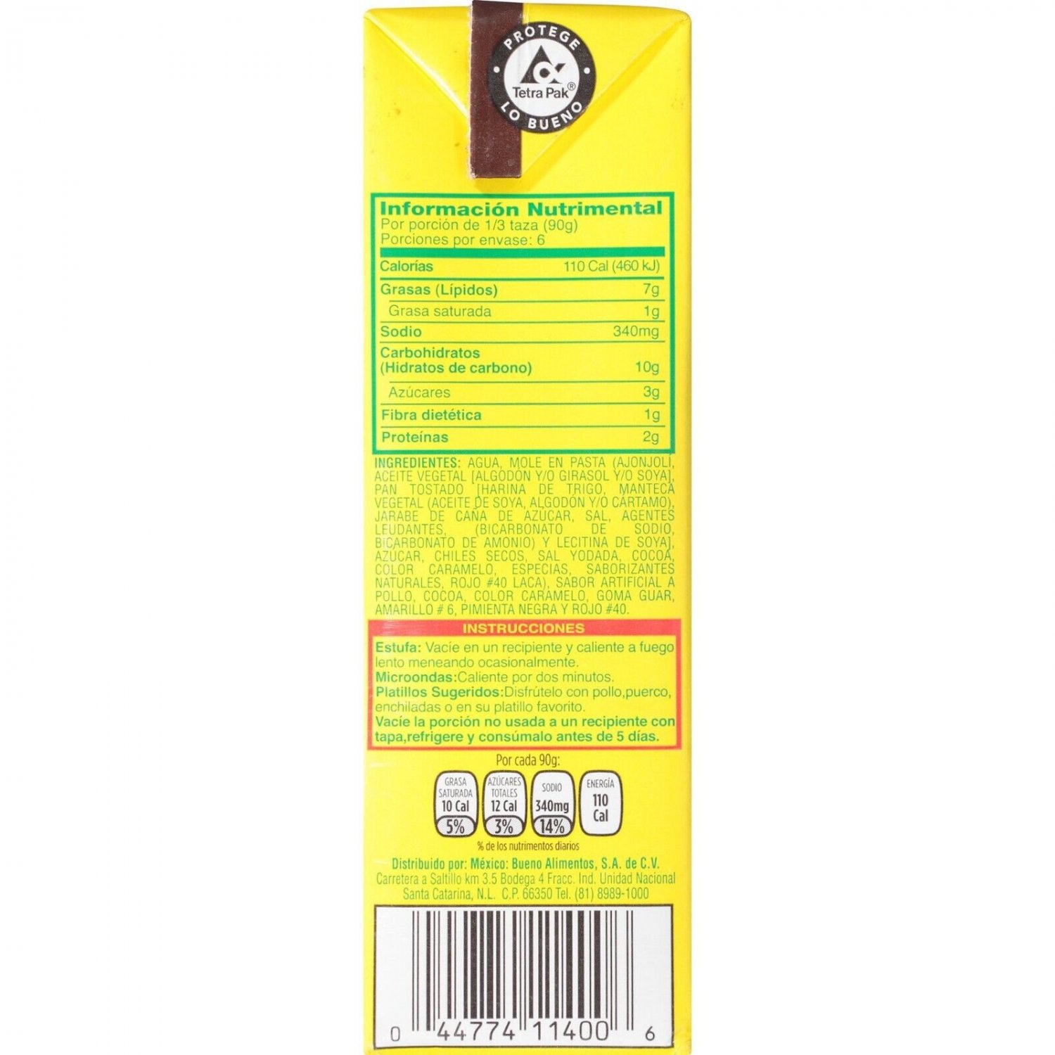 Rogelio Bueno Mole Tetra Pack, Authentic Mole Ready to Serve 19 Oz. (3 ...