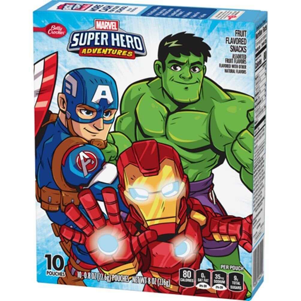 Betty Crocker Marvel Super Hero Adventures Fruit Snacks 10 Pouches