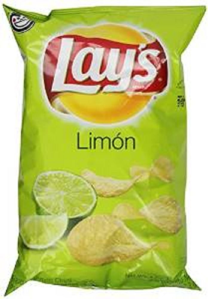 Lay's Limon Flavored Potato Chips 8oz Bags (Pack of 4)