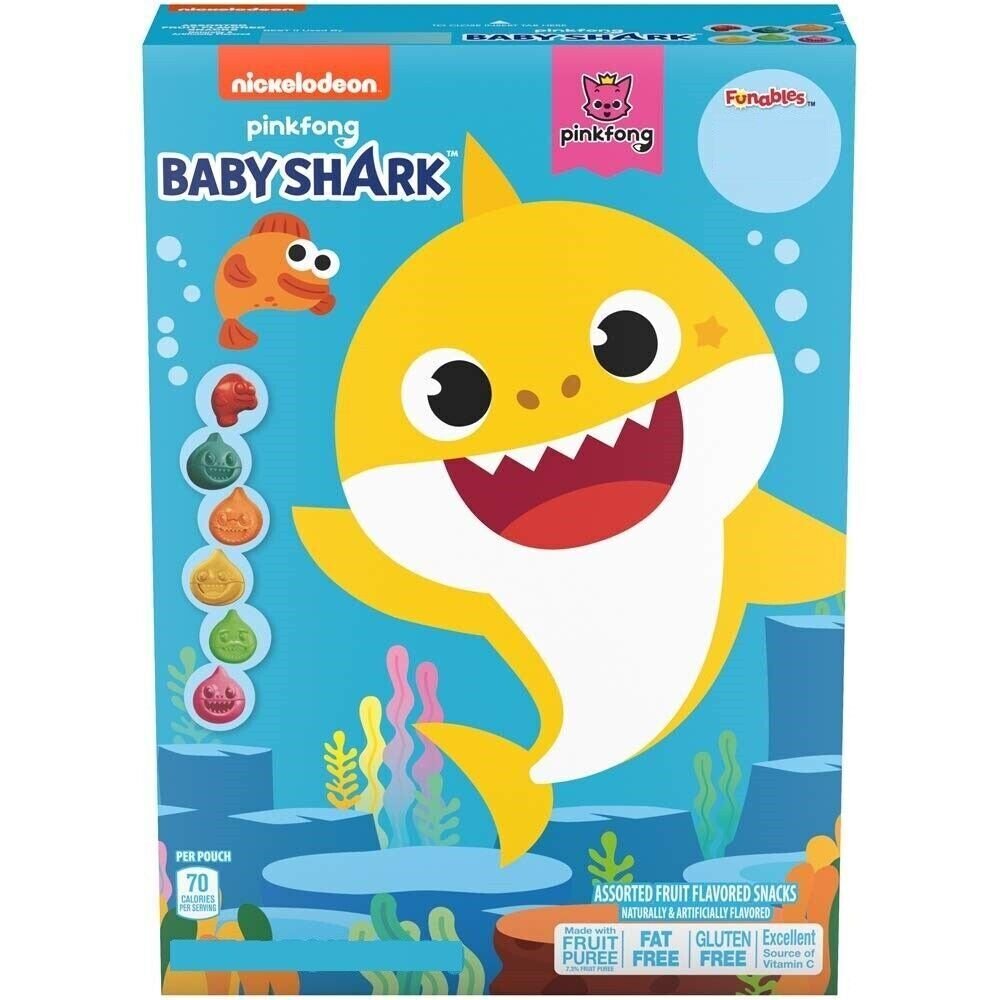 Baby Shark Pinkfong Fruit Snacks, 10 Pouches, 8 oz. box