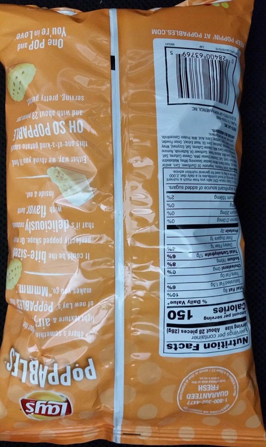 Lay's Poppables White Cheddar, Chrispy Potato Bites 5 oz (Pack of 2)