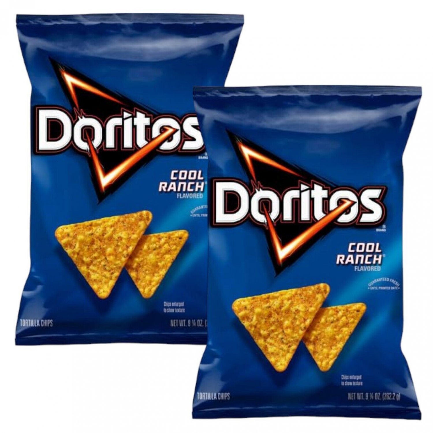 DORITOS COOL RANCH Flavored Tortilla Chips 9.25Oz Bag Snacks (2 Pack)