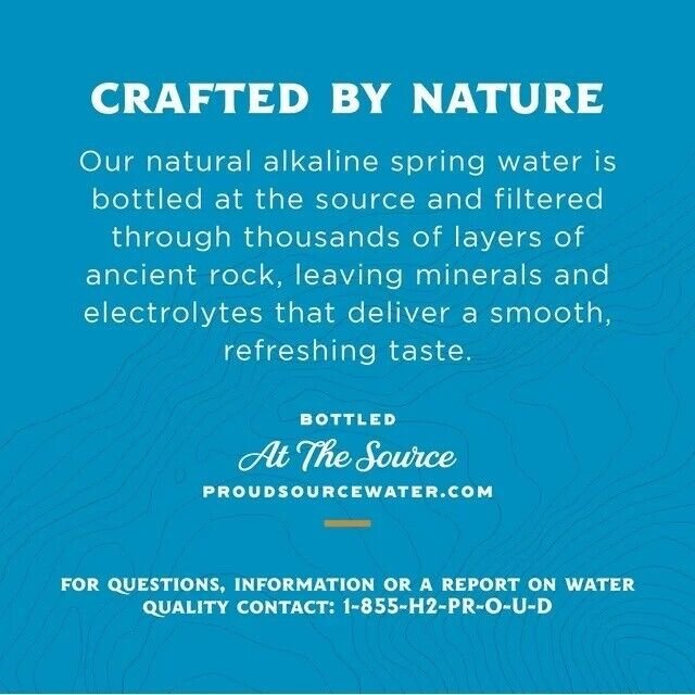 Proud Source Naturally Alkaline 8.5pH+ Spring Water Electrolytes 6-16Oz ...