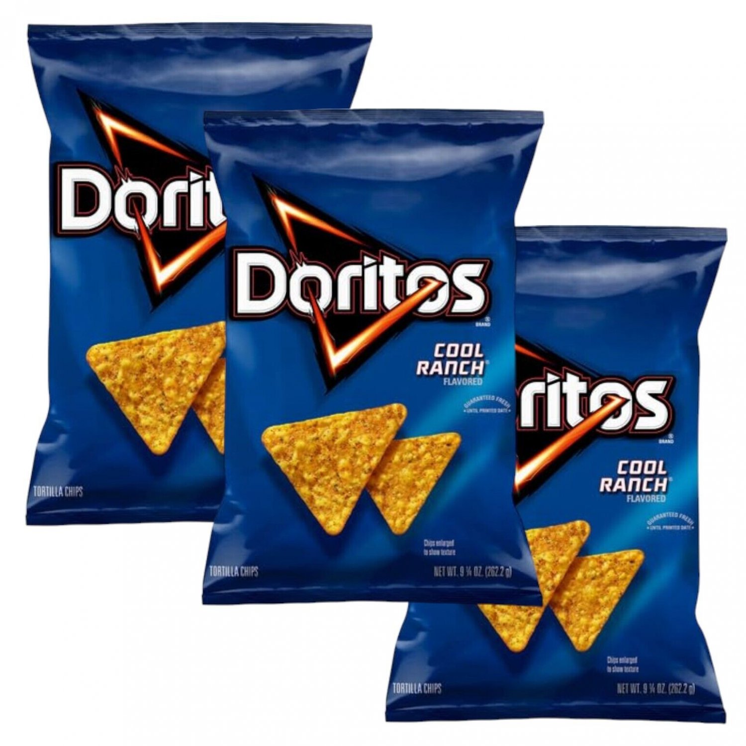 DORITOS COOL RANCH Flavored Tortilla Chips 9.25Oz Bag Snacks (3 Pack)