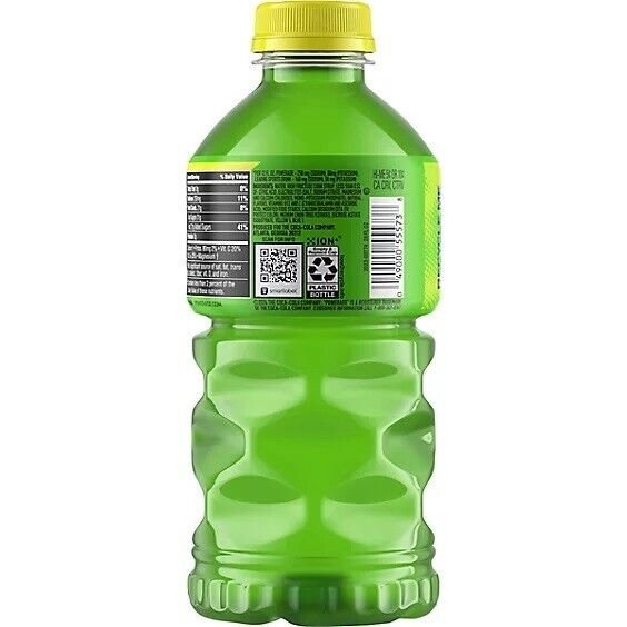 Powerade SOUR Sports Drink GREEN APPLE 28Oz 80 Cals, 50% More ...