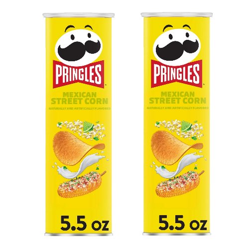 Pringles Mexican Street Corn ELOTE Potato Crisps Chips 5.5 Oz. 2 Cans ...