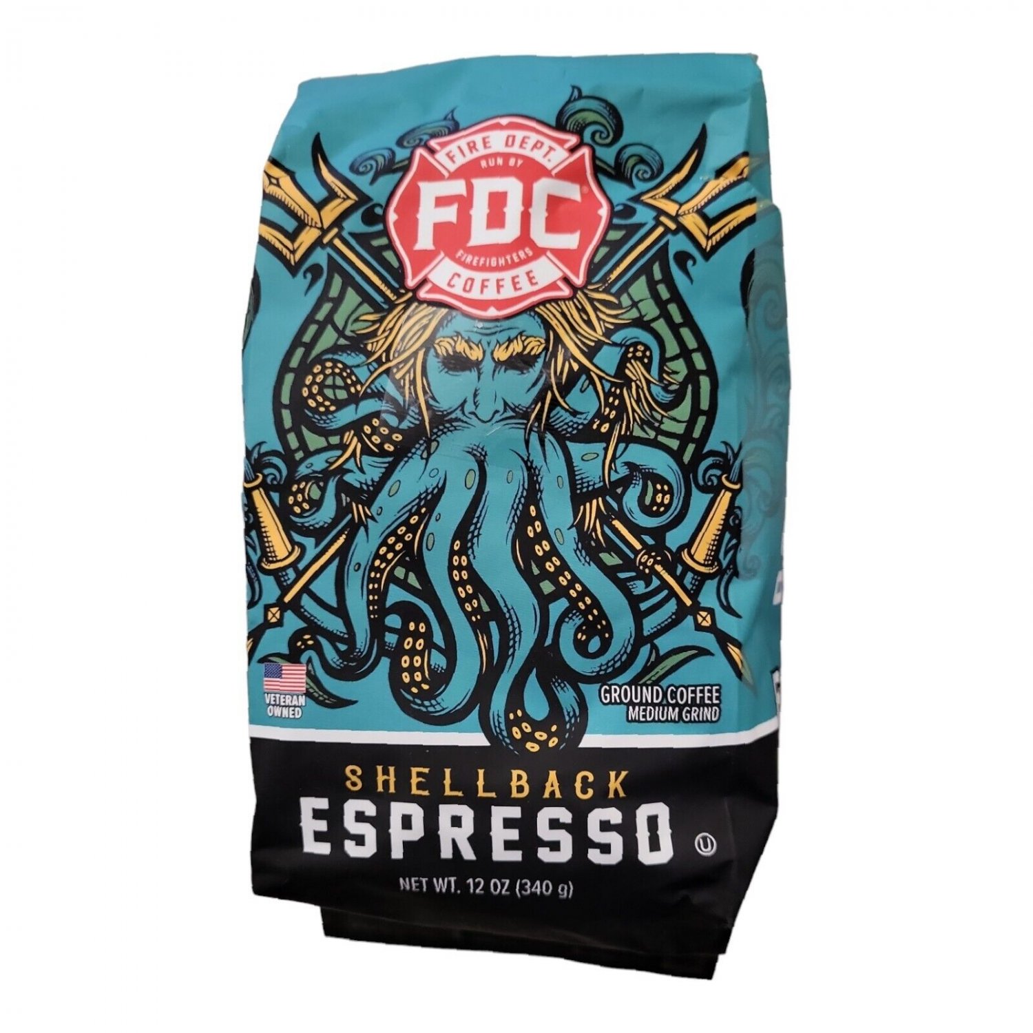 Fire Department Coffee Expresso Ground SHELLBACK 12 oz New MAR 2024