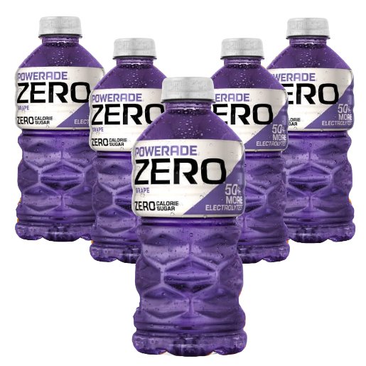 Powerade ZERO GRAPE Sports Drink 0 Cal Enhanced Electrolytes 28Oz (5 Pack)