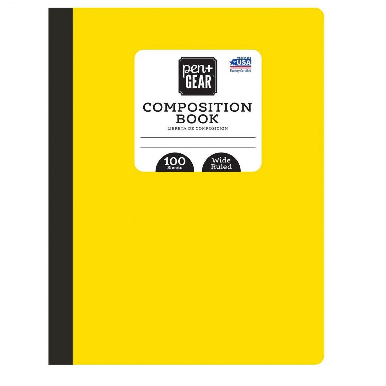 5 Composition Notebooks WIDE Ruled MULTI-Colored 100 Sheet Pen+Gear