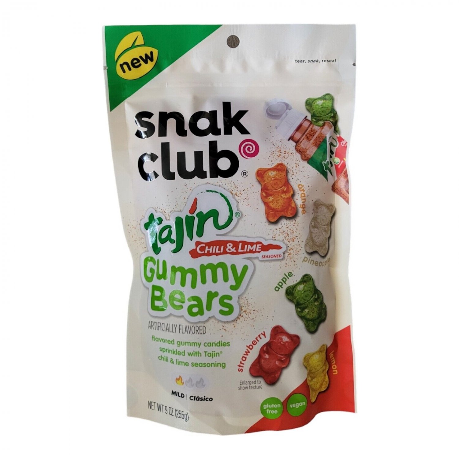 Snak Club Tajin Gummy Bears Chili & Lime 9 Oz (1 Bag) MAY 2024