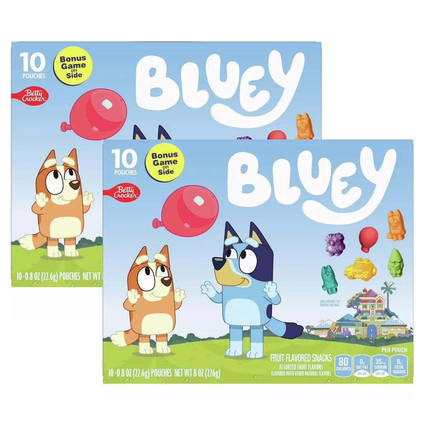 Betty Crocker BLUEY Fruit Snacks Gummies 10ct (2 Pack) MAY 2025