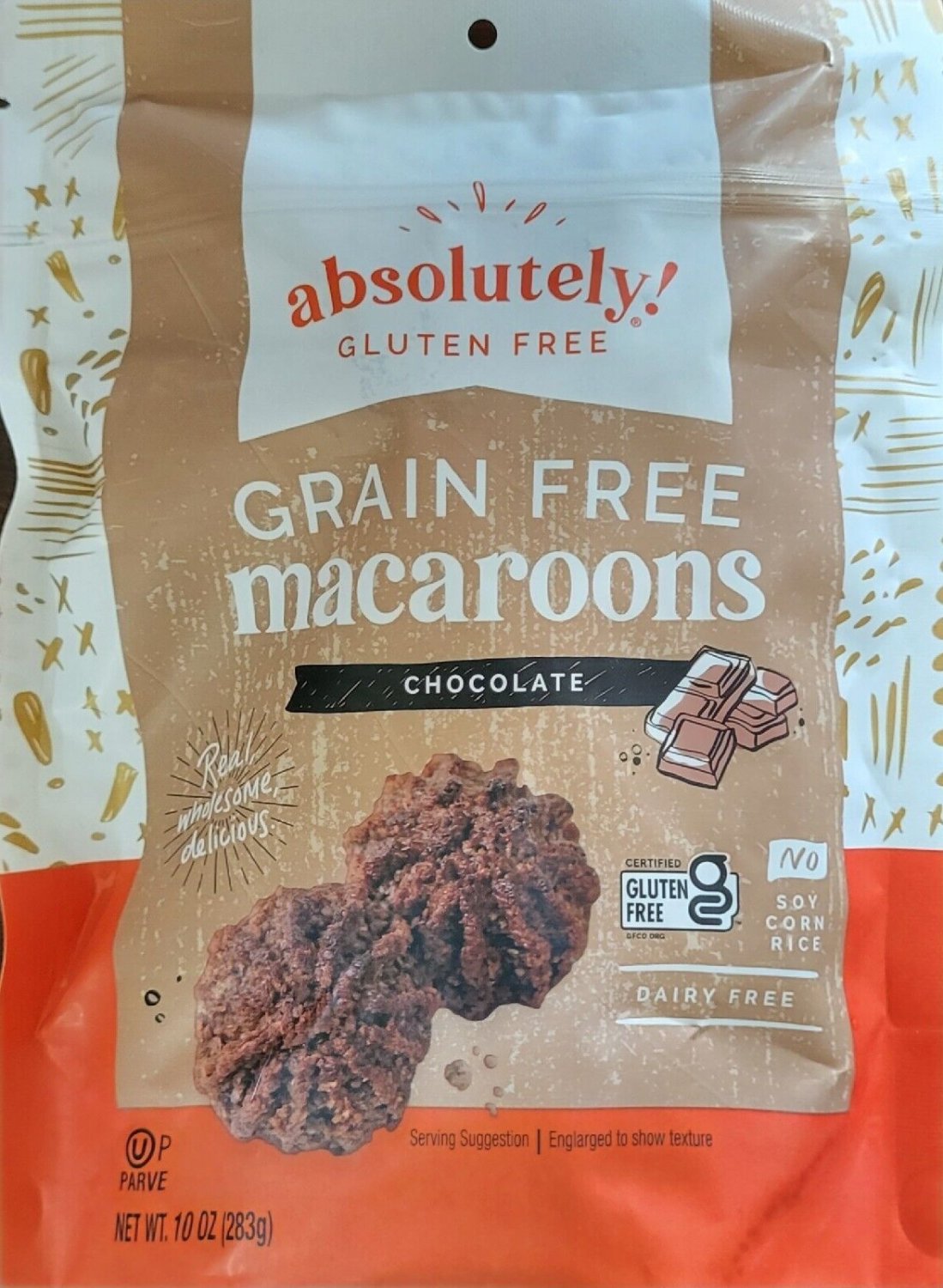 Absolutely Coconut Macaroon Chocolate Cookies Grain Gluten Free 10oz Bag
