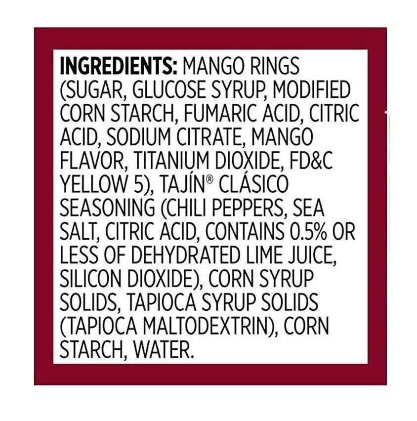 Snak Club MANGO Rings Gummy Candy Tajin Chili & Lime Seasoned 5 Oz Bags ...
