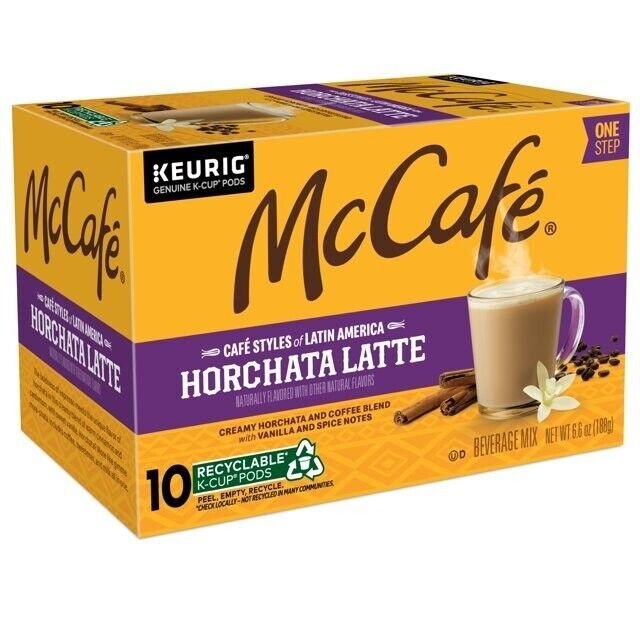 McCaf? Caf? Styles HORCHATA LATTE Medium Roast K-Cup Coffee 20 Pods MAY 2024