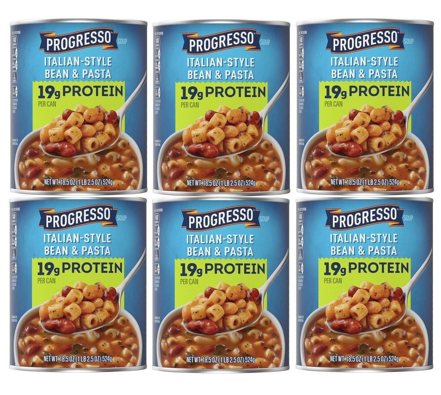 Progresso ITALIAN-STYLE BEAN & PASTA Protein Soup 18 oz. (6 Cans) MAY 2025