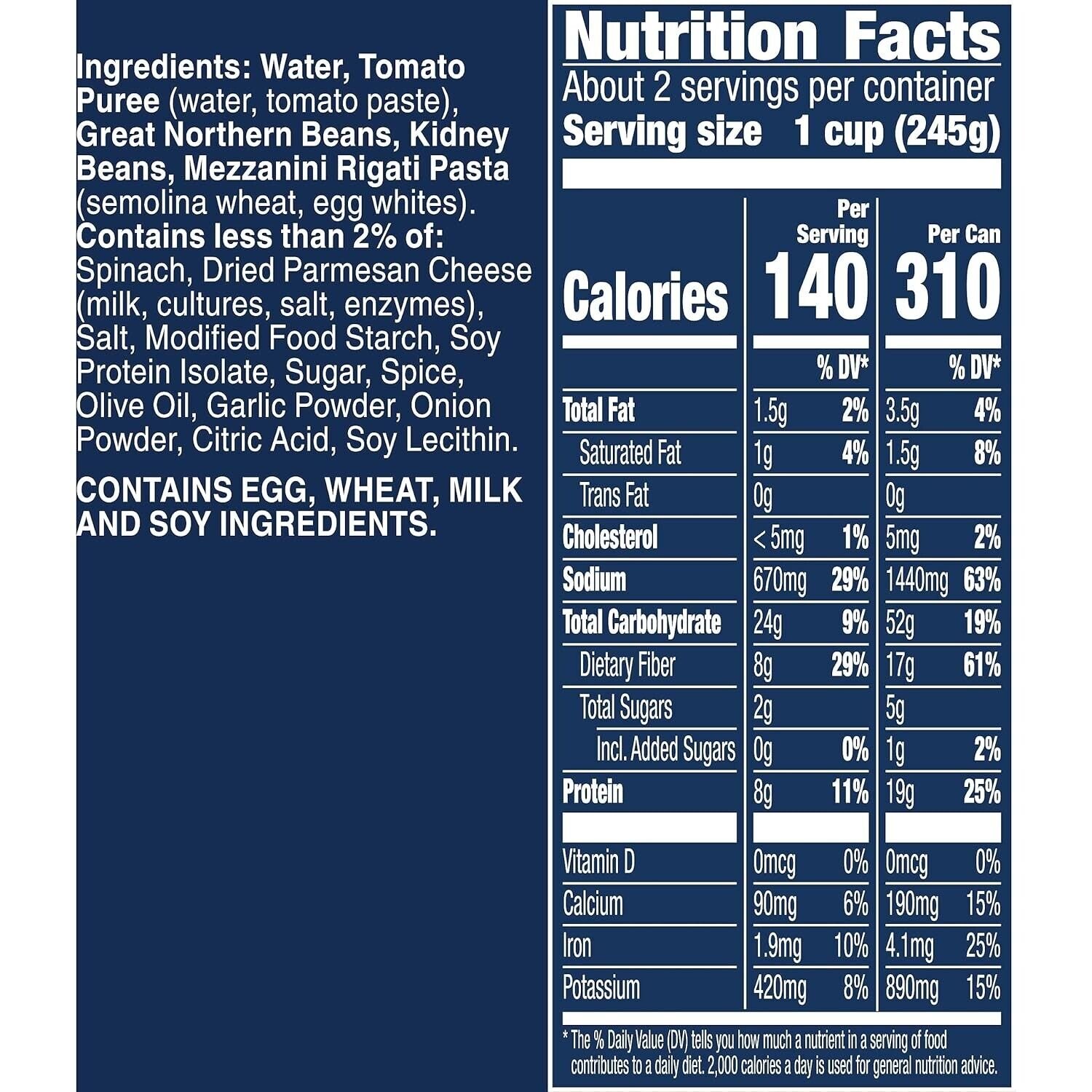 Progresso ITALIAN-STYLE BEAN & PASTA Protein Soup 18 oz. (6 Cans) MAY 2025