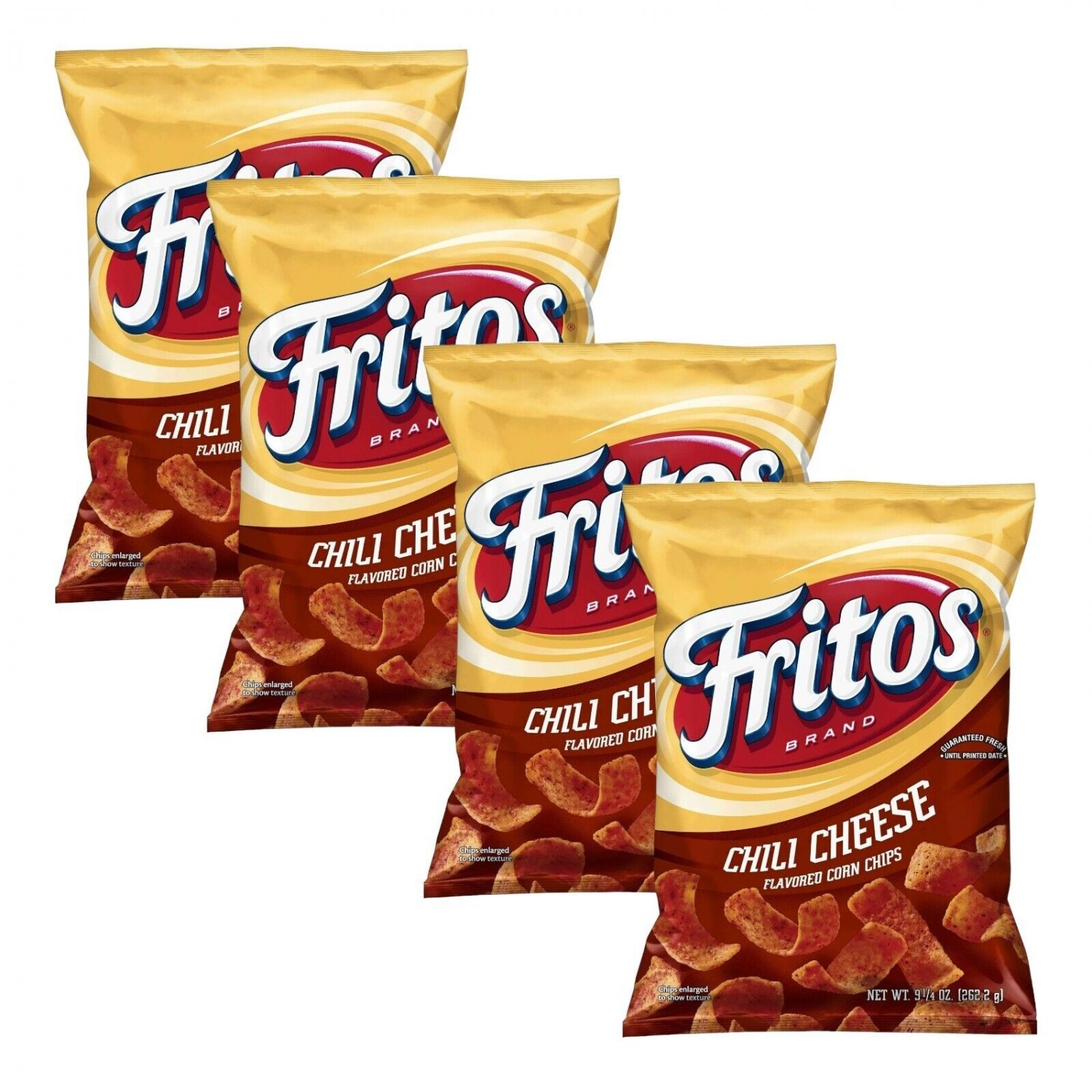 Fritos CHILI CHEESE Corn Chips, 9.25 Oz. (Pack of 4) Frito Lay Snacks