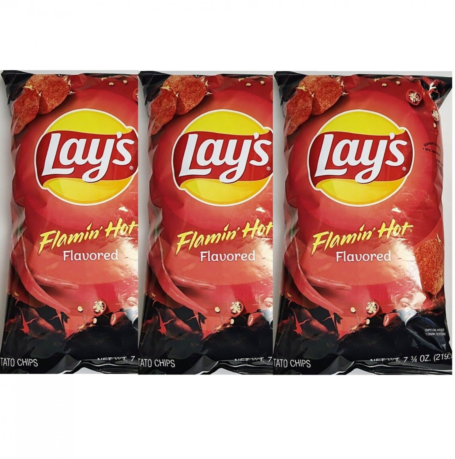 Lay's FLAMIN' HOT Potato Chips, 7.75oz Bag (Pack of 3)