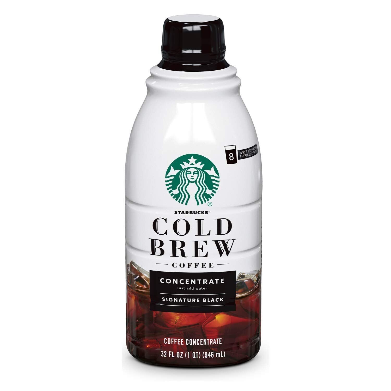 Starbucks Cold Brew Coffee SIGNATURE BLACK Multi-Serve Concentrate 32 Oz.