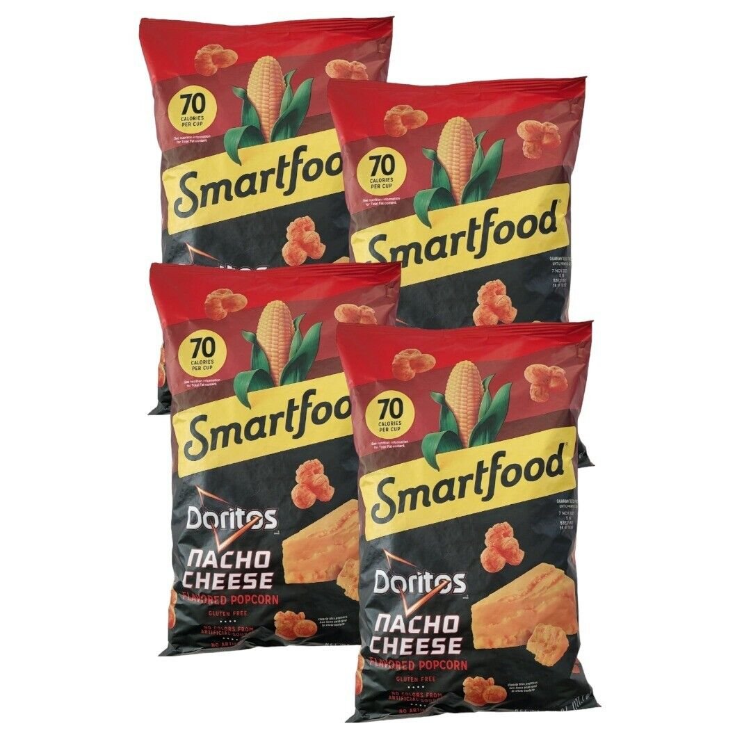 Smartfood PopCorn DORITOS NACHO CHEESE 6.25 oz. (4 Bags) LIMITED 9924