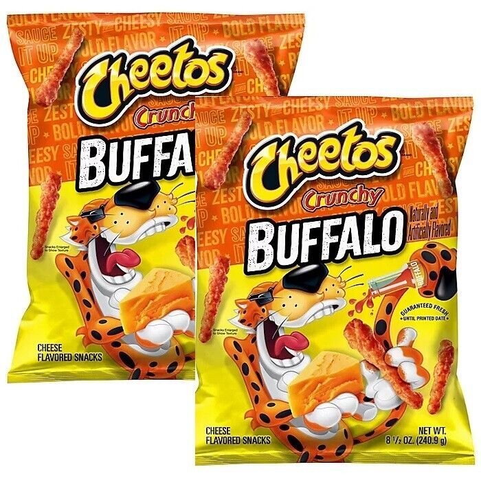 Cheetos Crunchy Cheese Buffalo Flavored Snack Chips 8.5oz 2 Bag