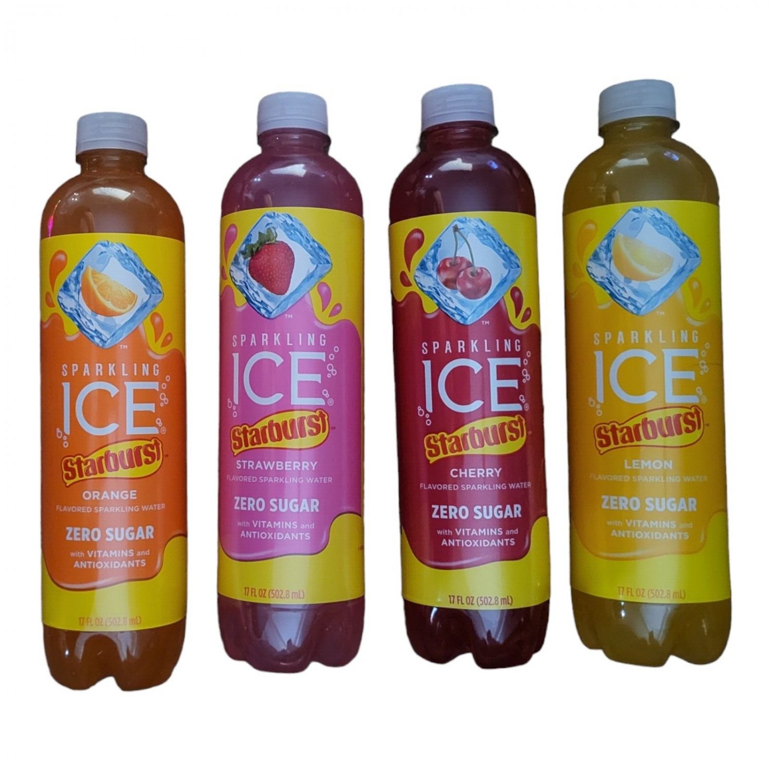 Sparkling Ice Water STARBURST STRAWBERRY Zero Sugar 17 oz, 10 Pack