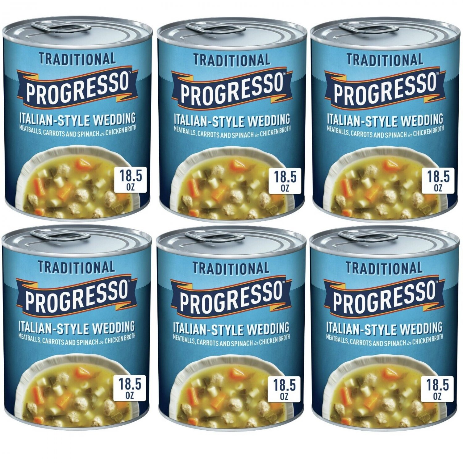 Progresso Traditional Italian-Style WEDDING Soup 18.5oz. (6 Cans)